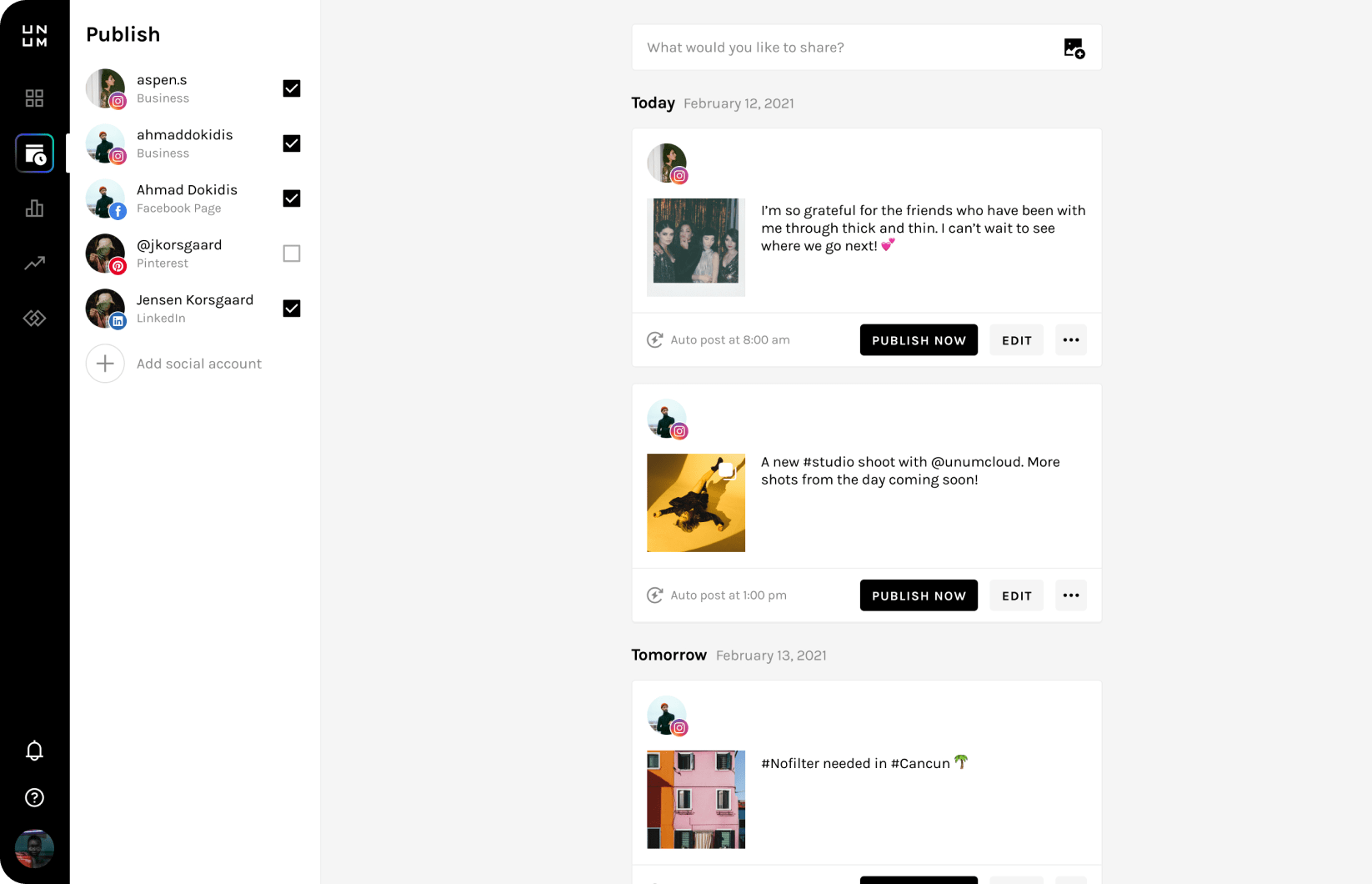 UNUM — Social media made easy
